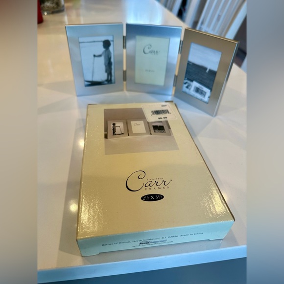 Carr Frames | Wall Decor | Carr Trifold Frame In Brushed Silver Holds 3 ...